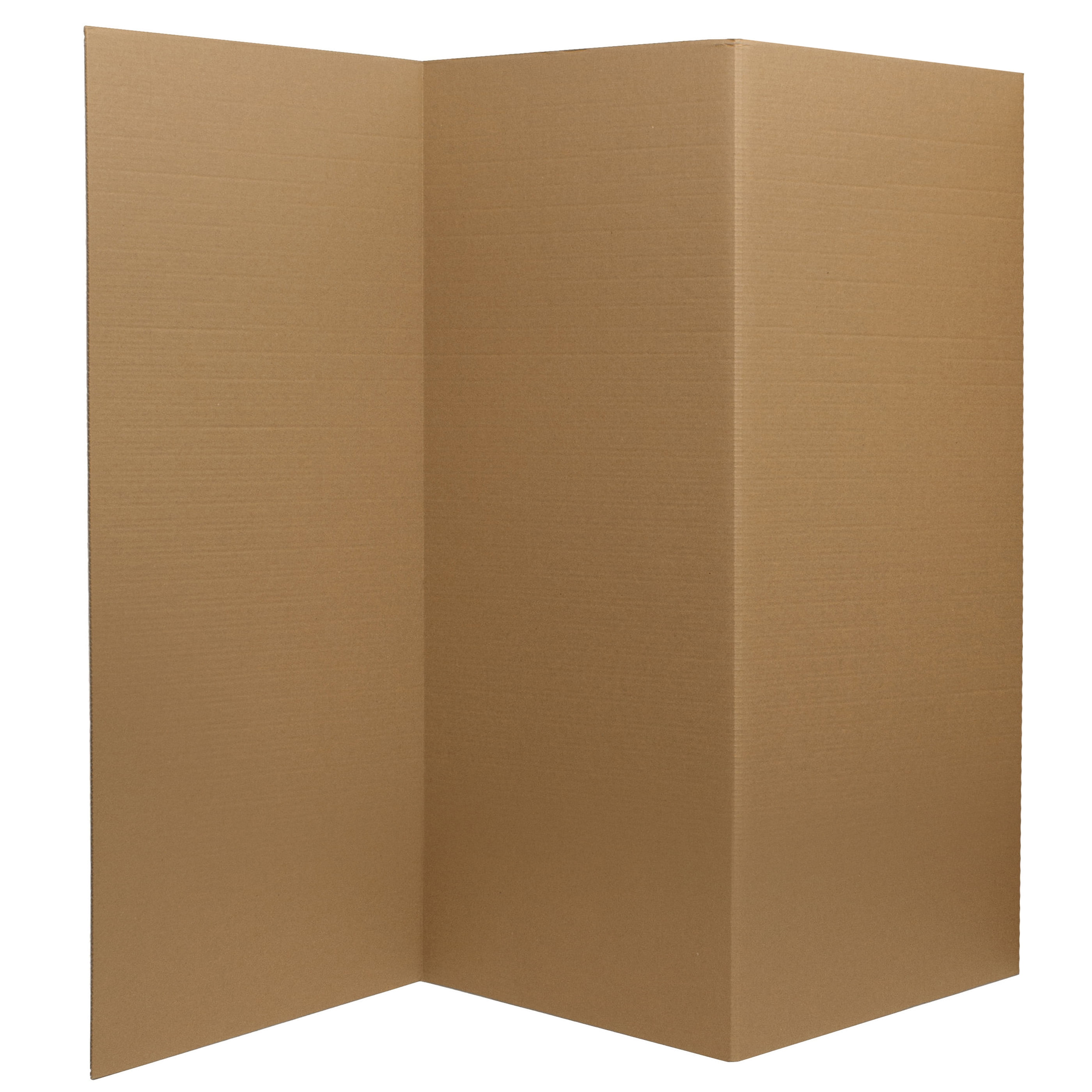 3 ft. Short Brown Temporary Cardboard Folding Screen - 3 Panels ...