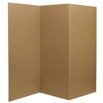 3 ft. Short Brown Temporary Cardboard Folding Screen - 3 Panels ...
