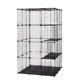 Pefilos 72" Large DIY Cat Crate for Indoor, 3-Tier Wire Cat Cage, Cat Playpen with 3 Platforms ...