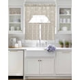 Beige Damask Swag Curtains for Living Room/Bedroom Windows, Vintage ...