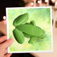 3drose, Image of Large Green Cartoon Frog on Pastel Yellow Green and ...