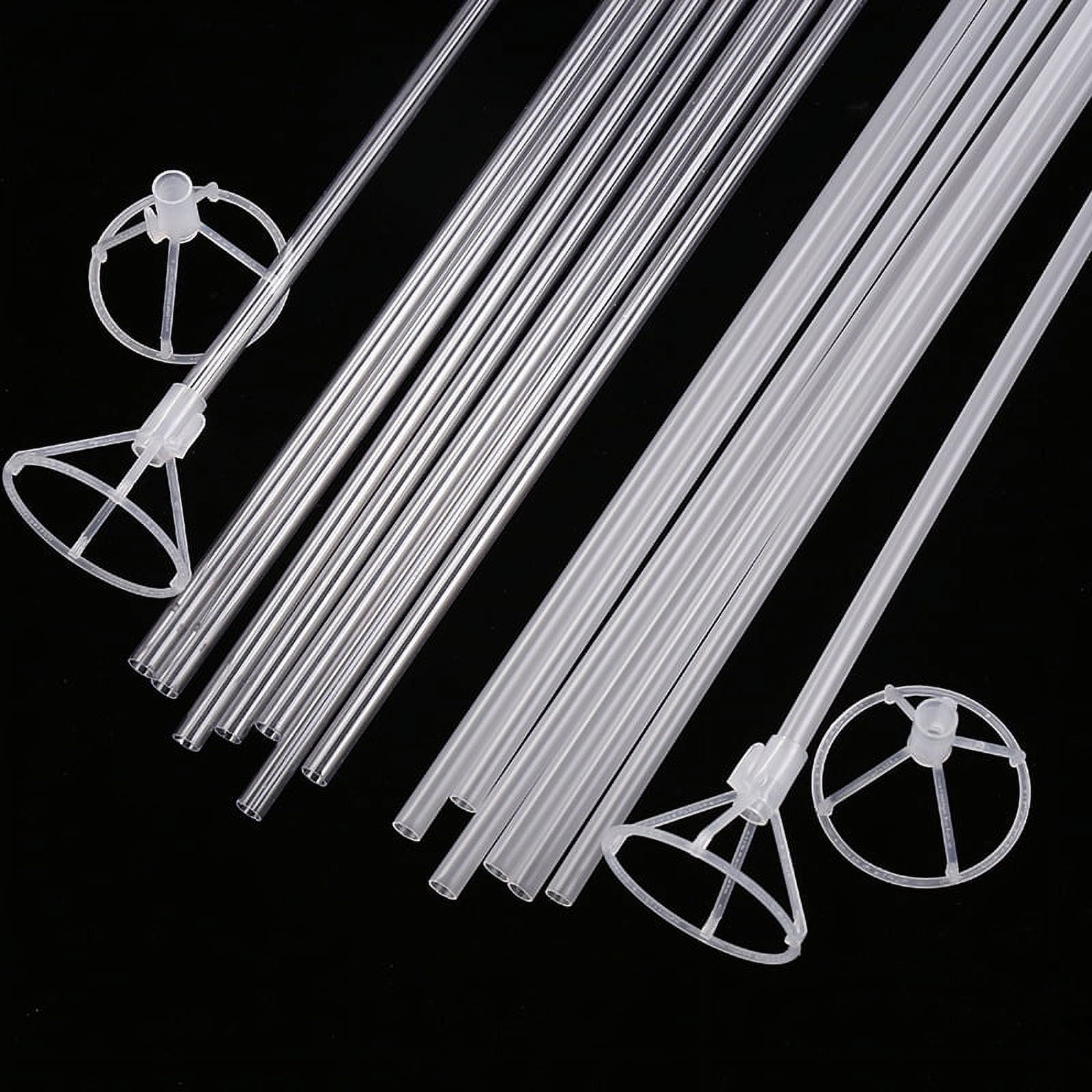 50 palitos de globo de 30 cm en PVC transparente para globos con copas ...