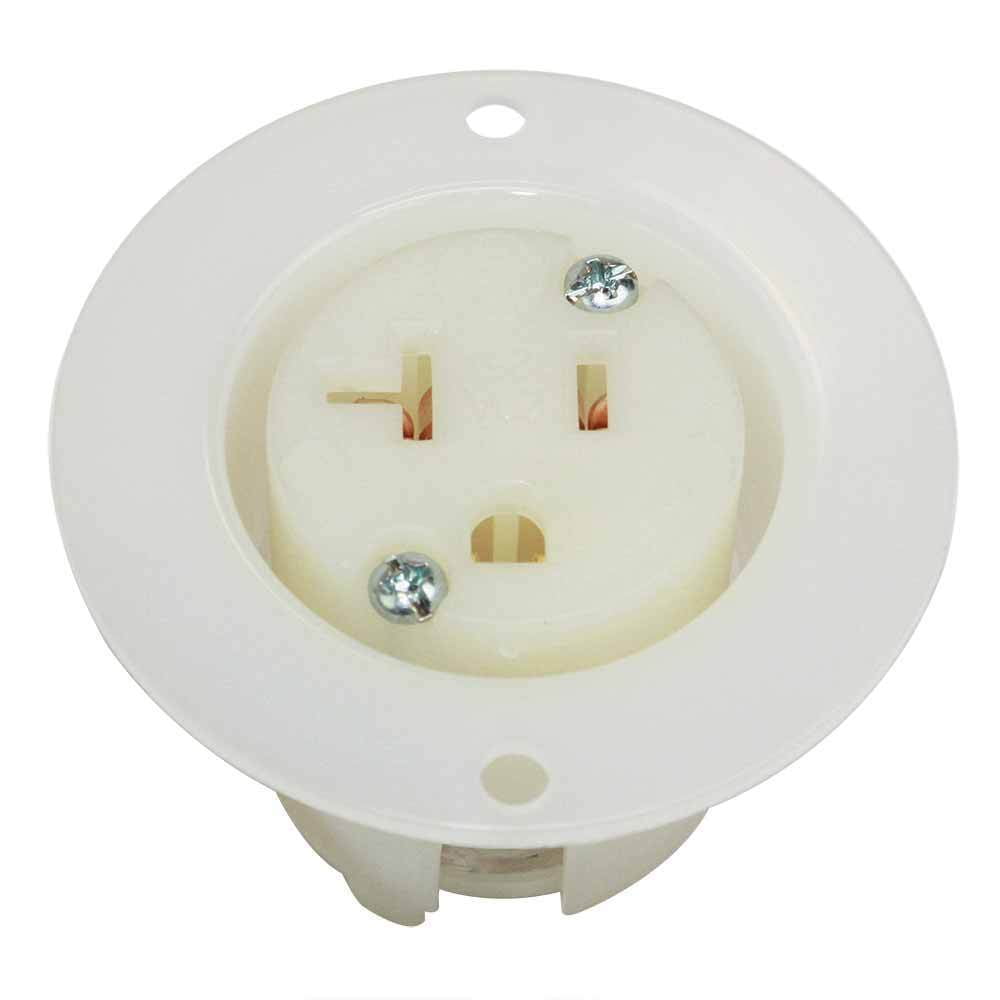 NEMA 5 20R 2 Pole 3 Wire 20A 125V Heavy Duty Standard Receptacle Flange nema-5-20r-2-pole-3-wire-20a-125v-heavy-duty-standard-receptacle-flange