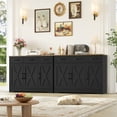 Homfa 42.5‘’ Kitchen Buffet Sideboard Cabinet, 3 Drawers Farmhouse Coffee Bar Storage Cabinet ...