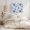 Blue Purple Canvas Print Wall Art, Hydrangea Eucalyptus Leaves Country ...