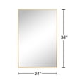 MAYEERTY 36x24x1 Inch Gold Thin Edge Aluminum Right Angle Rectangular ...