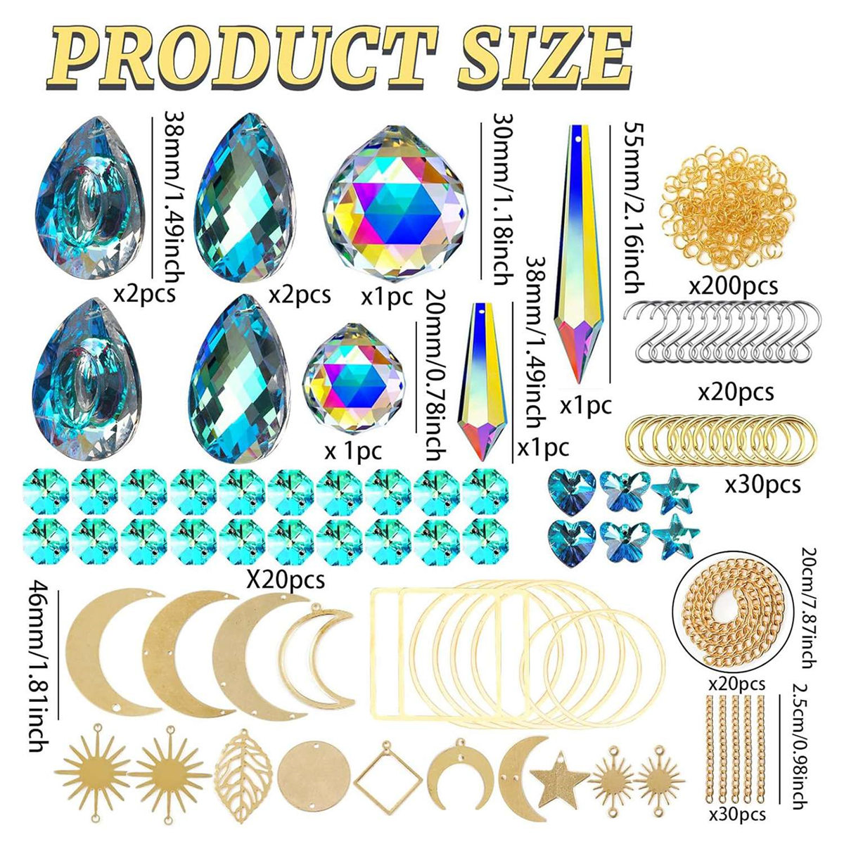 Click here for Unbranded 370 Pcs Crystal Suncatcher Kits Hanging... prices