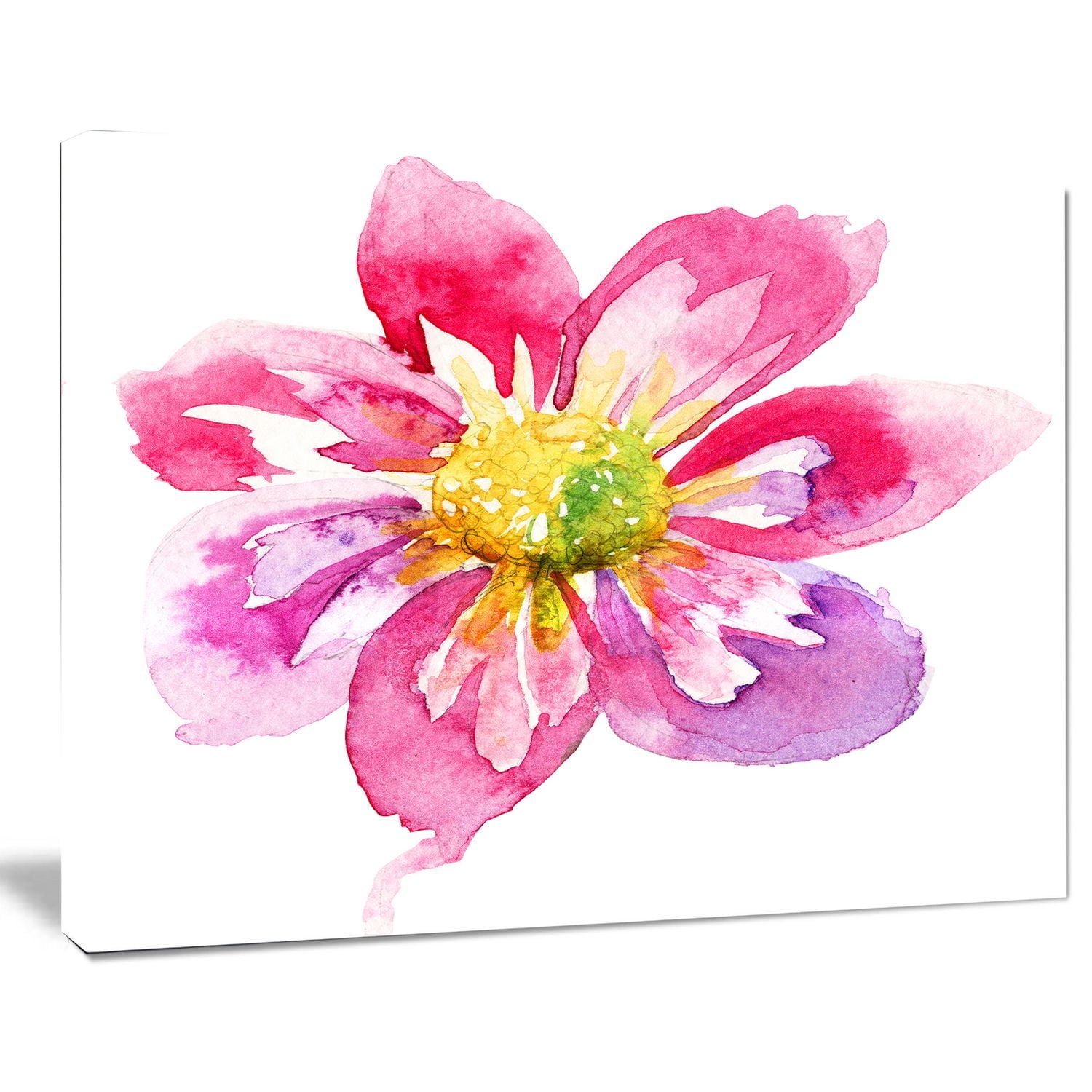Click here for Designart Design Art Full Bloom Pink Flower Canvas... prices
