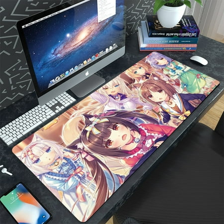 Game Yuanshen cartoon office keyboard computer desk pad large creative ...