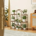 Bamworld Plant Stand Indoor Hanging Shelf, Large Outdoor Rack, Boho ...