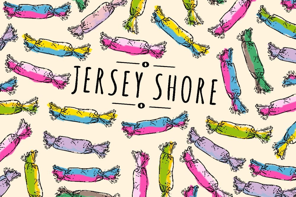 Jersey Shore, Taffy Pattern (16x24 Giclee Gallery Art Print, Vivid ...