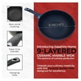 HOME N KITCHENWARE 9-Layered Premium Marble Pan- Ceramic Marble Wok ...