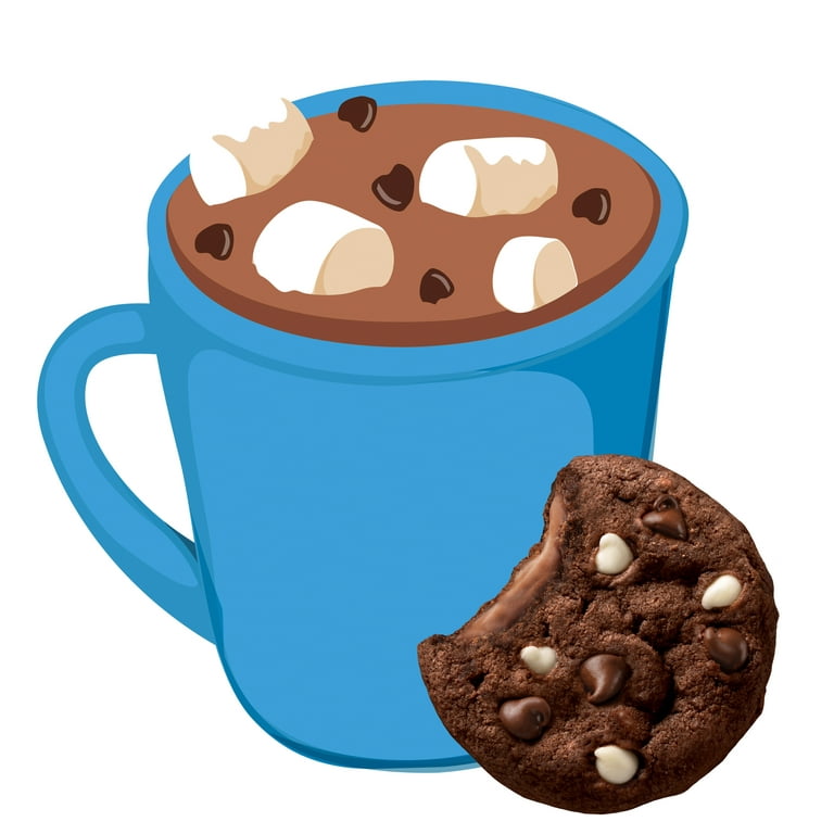 Hot Chocolate And Cookie Cartoon