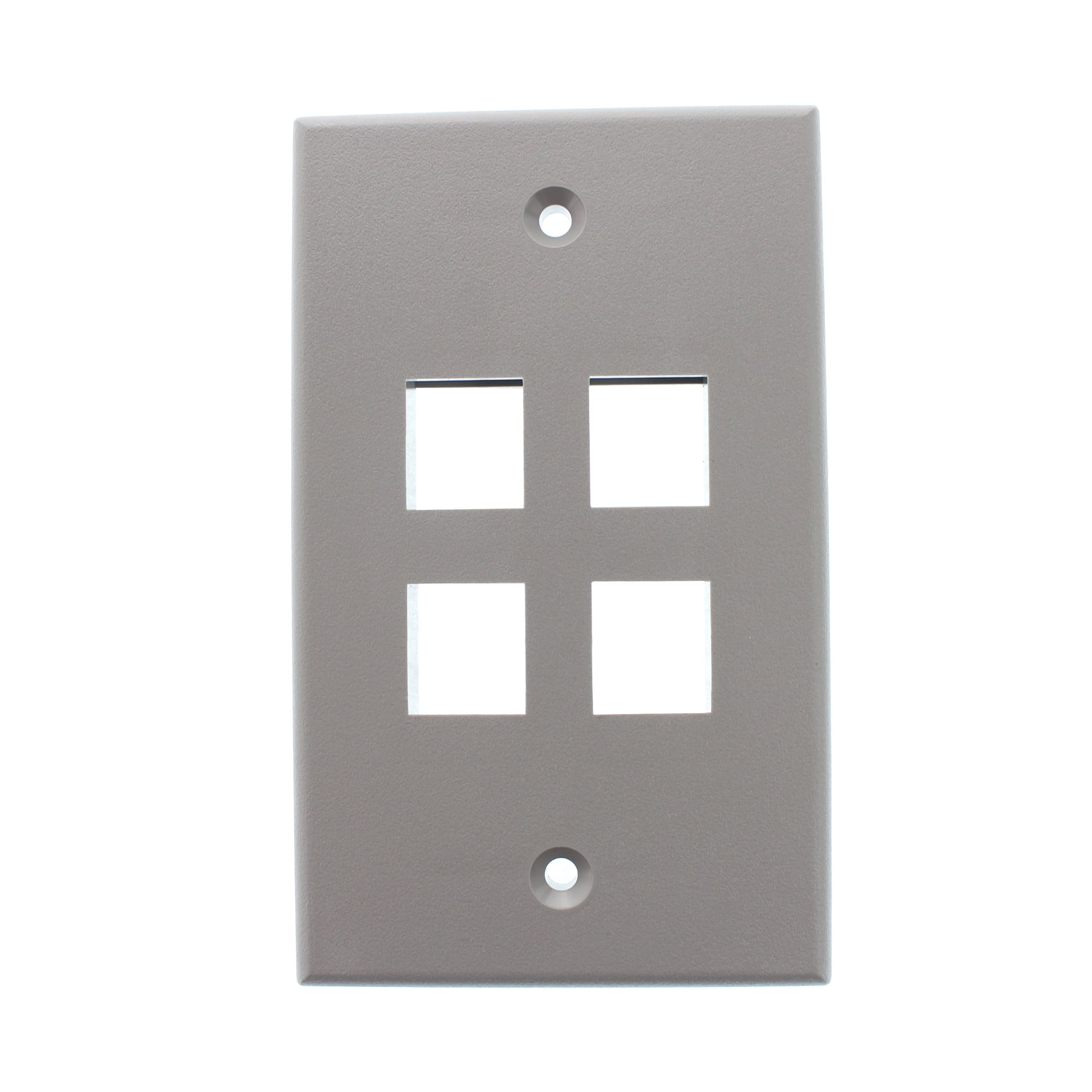 AMP Tyco TE 569086-4 NetConnect Modular 4-Port Face-Plate, 1-Gang, Gray ...