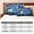 Blue Starry Night Throw Pillow Covers 16 x 16 Inch Pillow Covers Set of ...