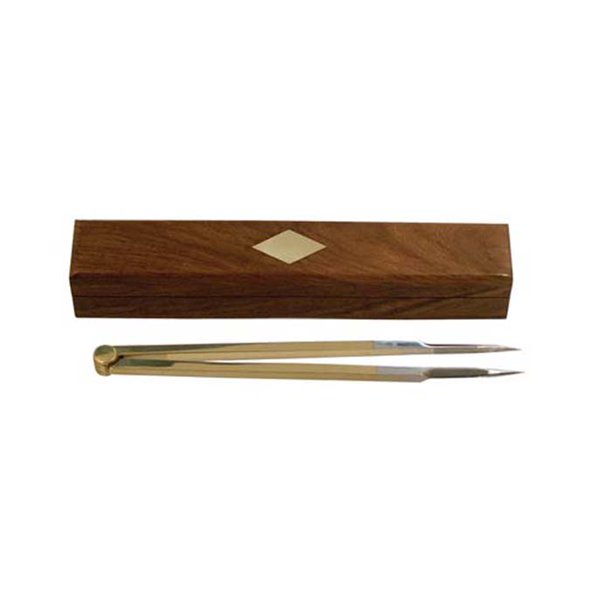 brass maritime NAUTICAL CHART STRAIGHT DIVIDER wood box - Walmart.com