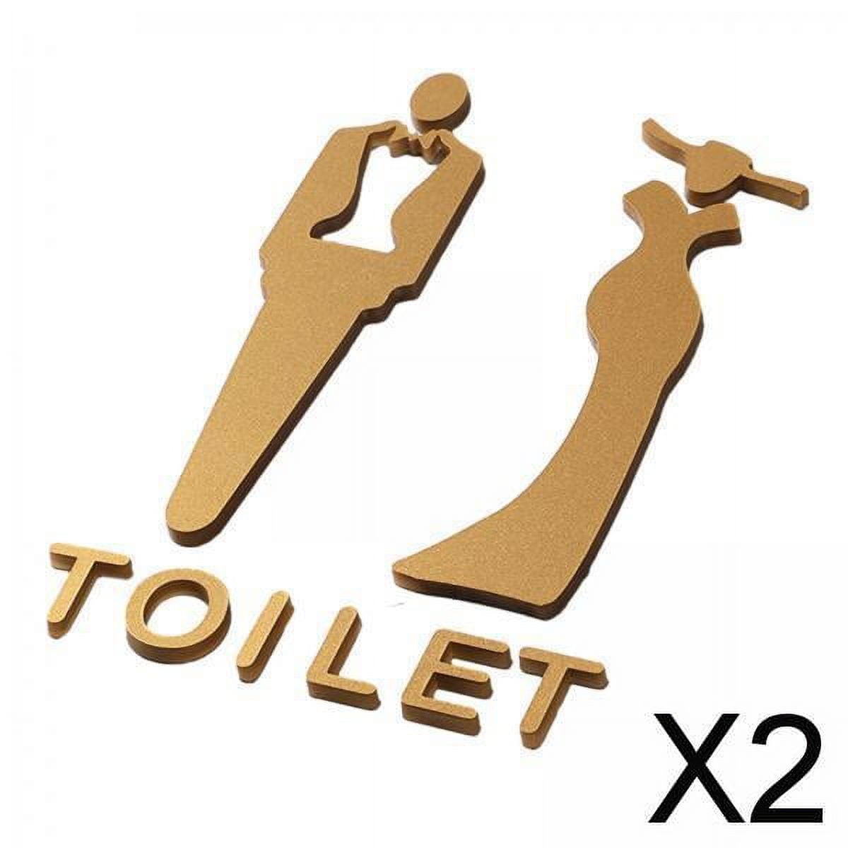 2 Letreros para Inodoro, Tablero de Letrero para Puerta de WC, Letrero ...