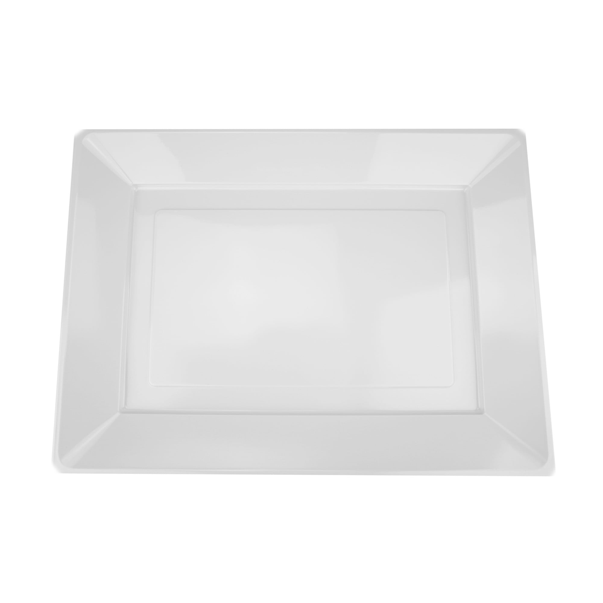 Rectangular Party Serving Tray, 15-Inch, 2-Count (White) - Walmart.com