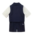 Boys Shorts Sets Summer Formal 4 Piece Set Short Sleeve Shirt Vest ...
