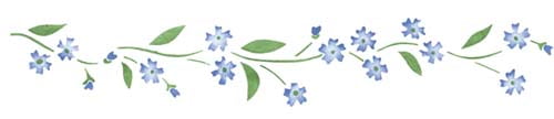 Forget-Me-Not Floral Wall Stencil Border SKU #1492 by Designer Stencils ...