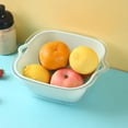 2 Tone Double Layer Vegetable Drain Basket Colander Washing Bowl for ...
