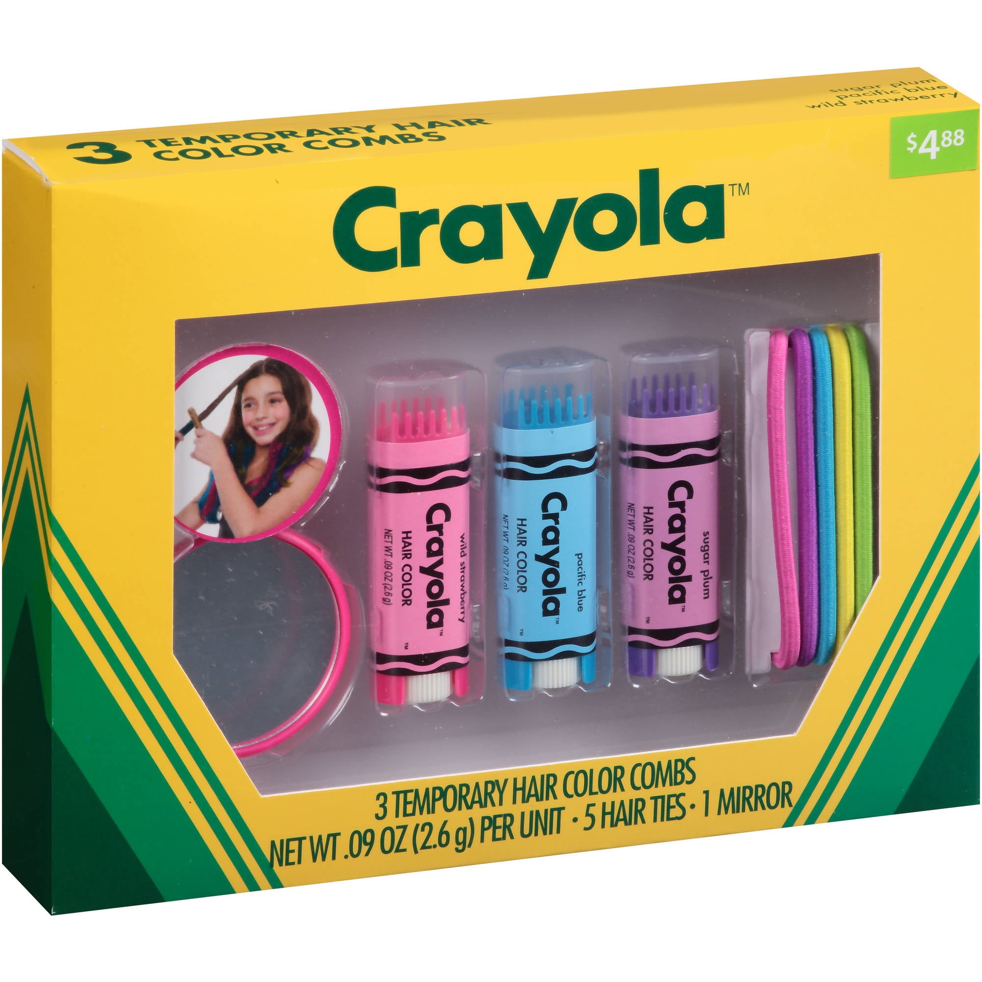 Crayola Temp Hair Color Combs - Walmart.com