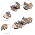 Dakaela Low Heeled Sandals Women Rhinestone Butterfly Slip on Slides ...
