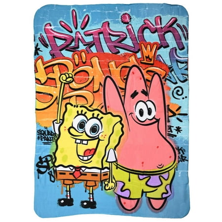 Boys Spongebob Squarepants Patrick Star Soft Throw Blanket 45" x 60 ...