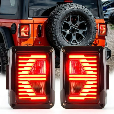 LED Tail Lights w/ Brake Reverse Turn Signals Running Light Smoked ...