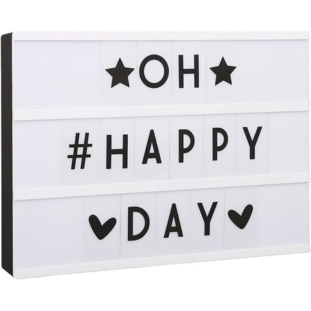 Led A4 Lightbox I Usb And Battery I 90 Decorative Letters In Black ...