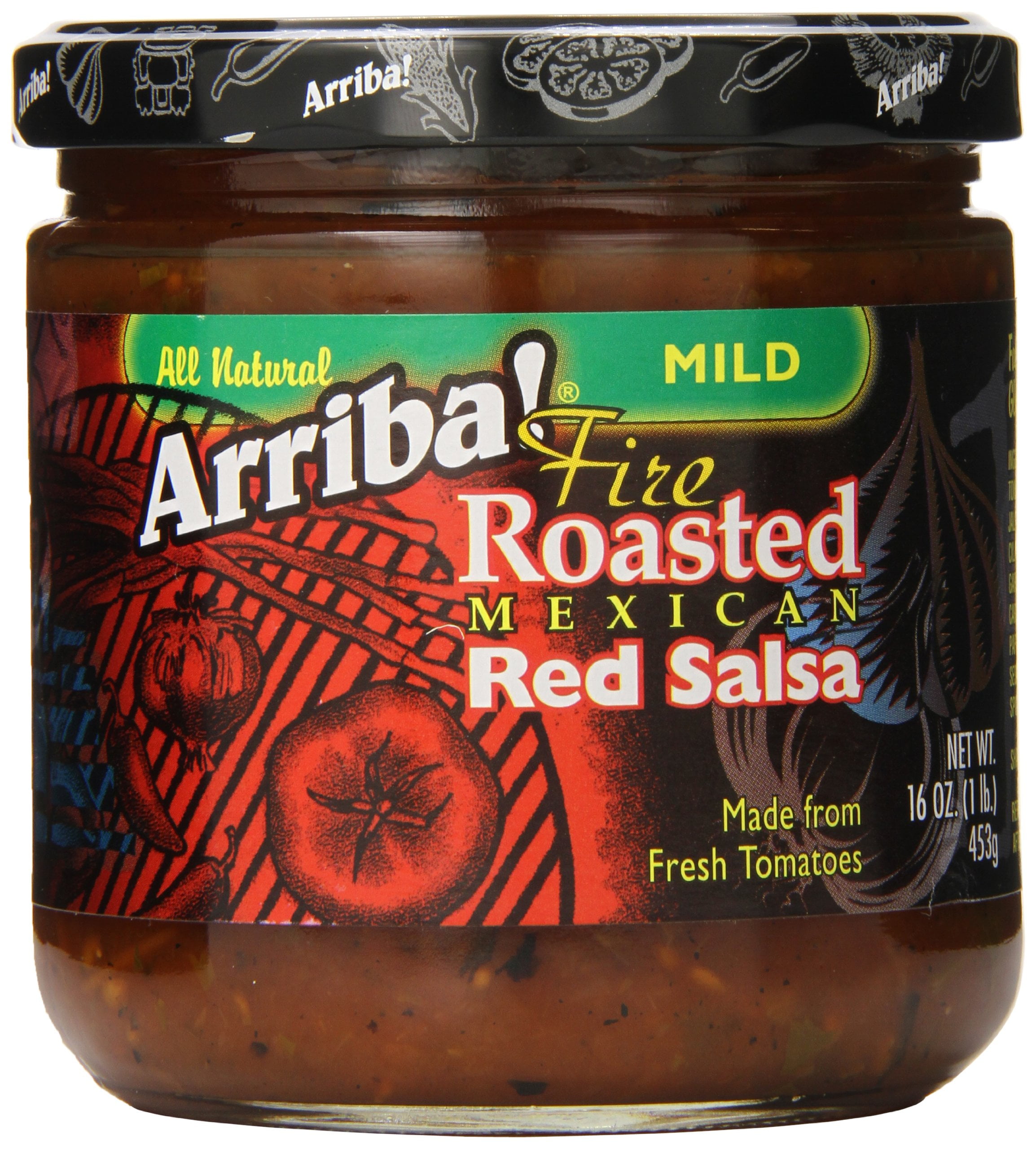 Arriba! Mild Red Salsa, 16-Ounce Glass (Pack of 6) - Walmart.com