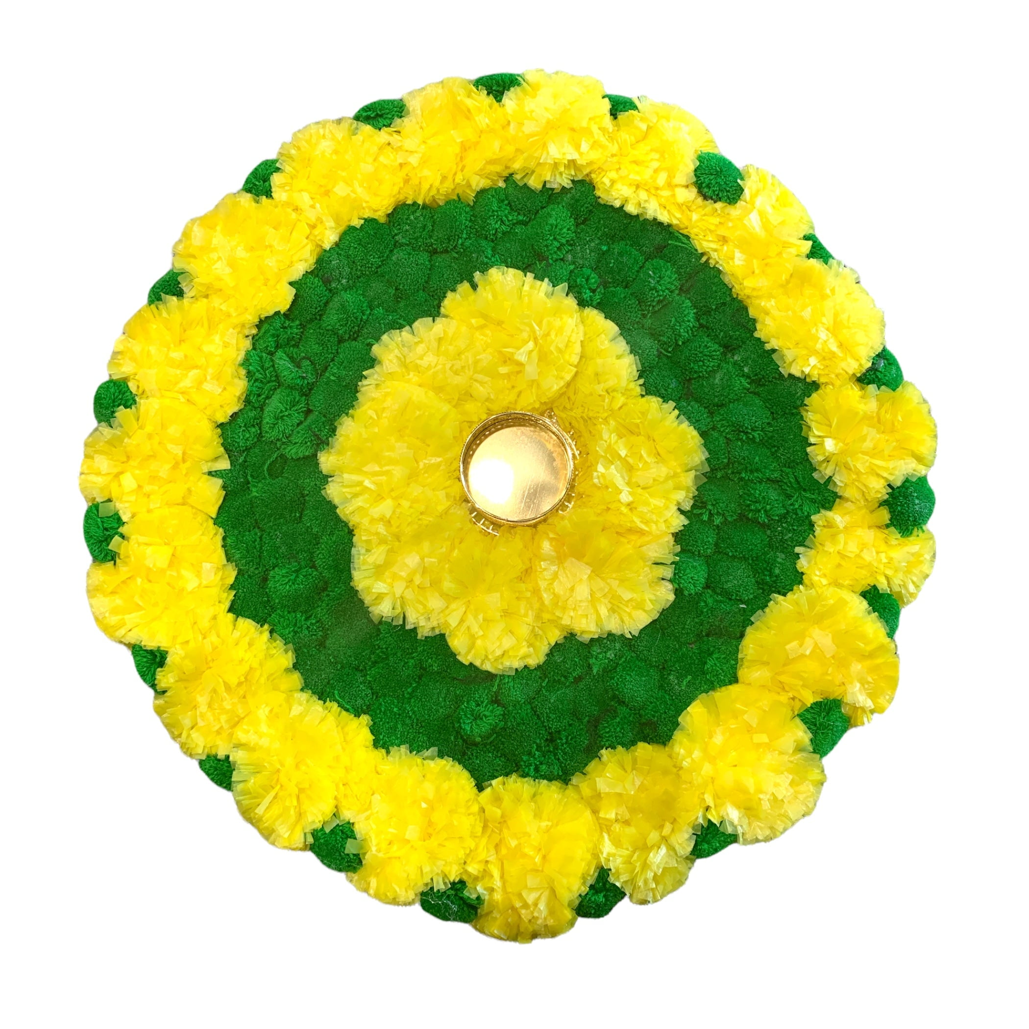 Buy LoveNspire Mat Rangoli Diwali Decor Set Artificial Marigold Flowers ...