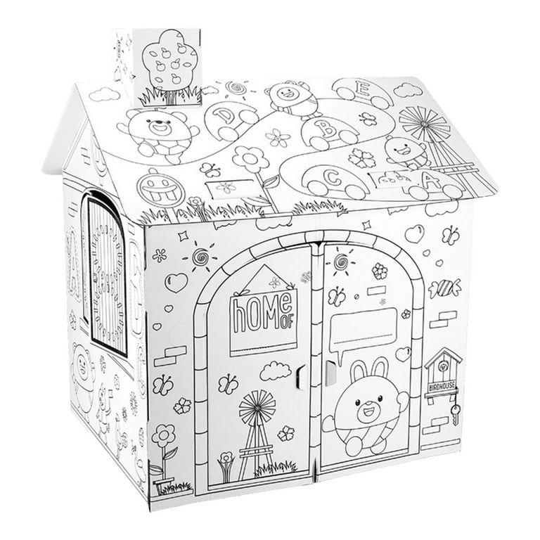 Cardboard Bird Houses Coloring