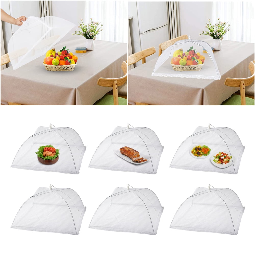 6 Pack Dome Screen Mesh Food and Plant Covers, Reusable 17" Large Pop ...