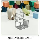 MLINS Mini Cage Model Animal Cage Prop Miniature Toy Diy Animal Cage ...