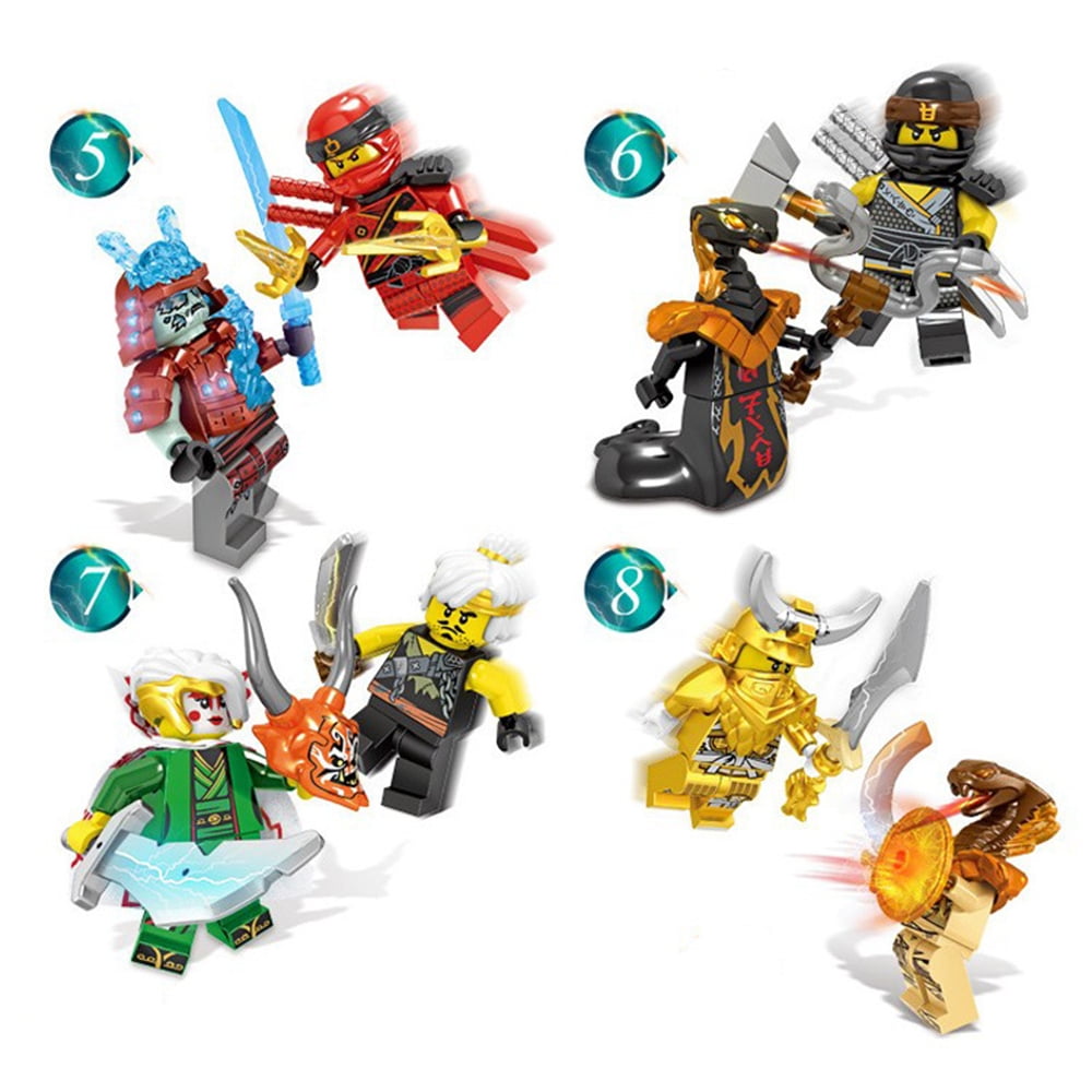 Buy 24 Pcs Ninjago Action Figure Minifigures Building Blocks Playset ...