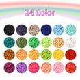 1Box 8400Pcs 24 Colors Handmade Polymer Clay Beads Disc/Flat Round ...