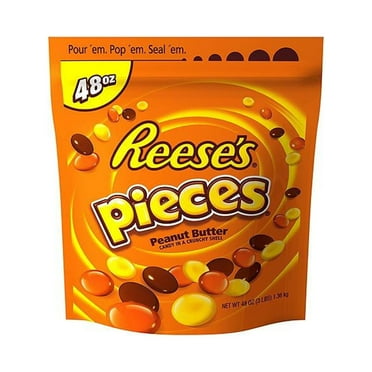 Reese,S Pieces Peanut Butter In A Crunchy Shell, Candy Bulk Bag, 48 Oz - Walmart.com