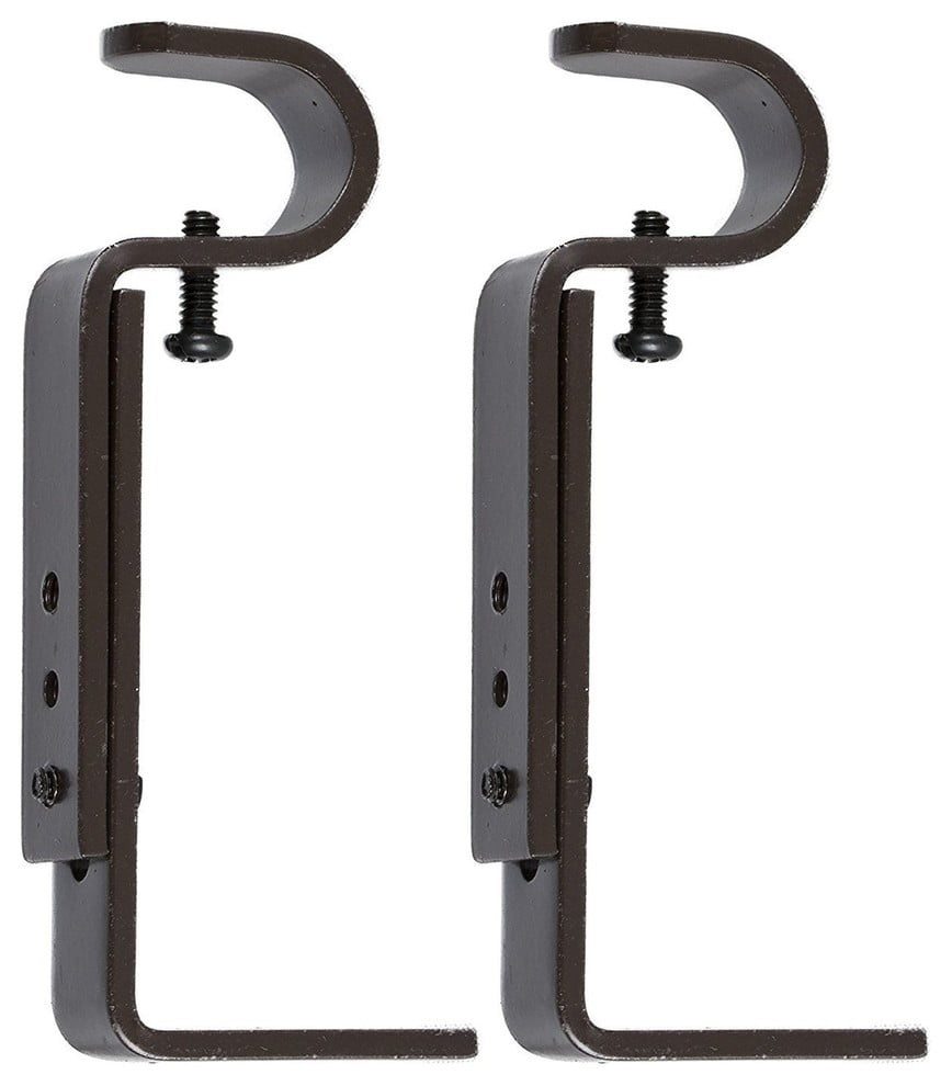 Urbanest Adjustable Bracket for 1/2"-5/8" Rod, Bronze, Set of 2 ...