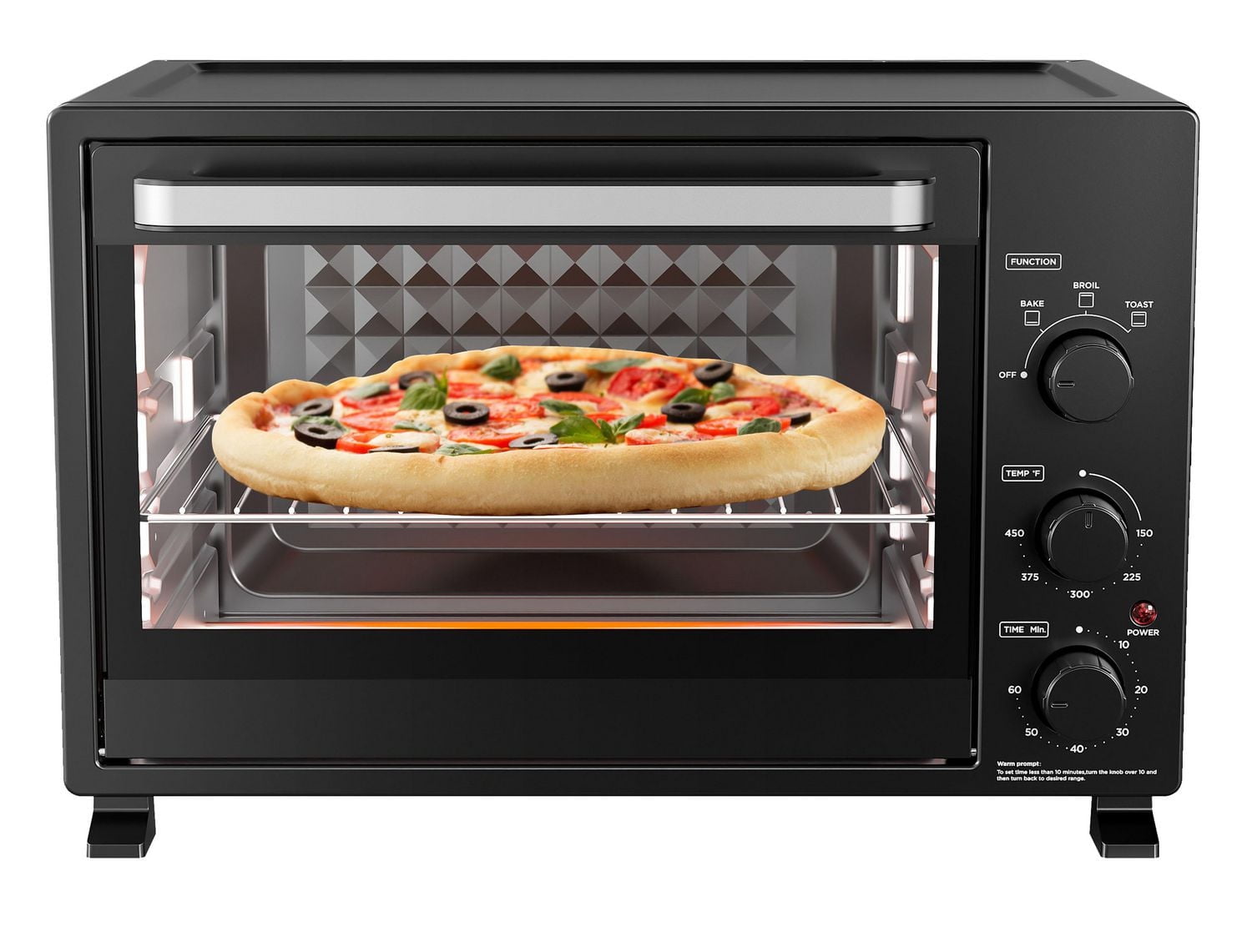 Mainstays XL Toaster Oven, 32L/ 6-Slice Family Size, Black, 1500W ...