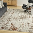 "Nourison Concerto Abstract Ivory Rust Area Rug, Sophisticated Design ...