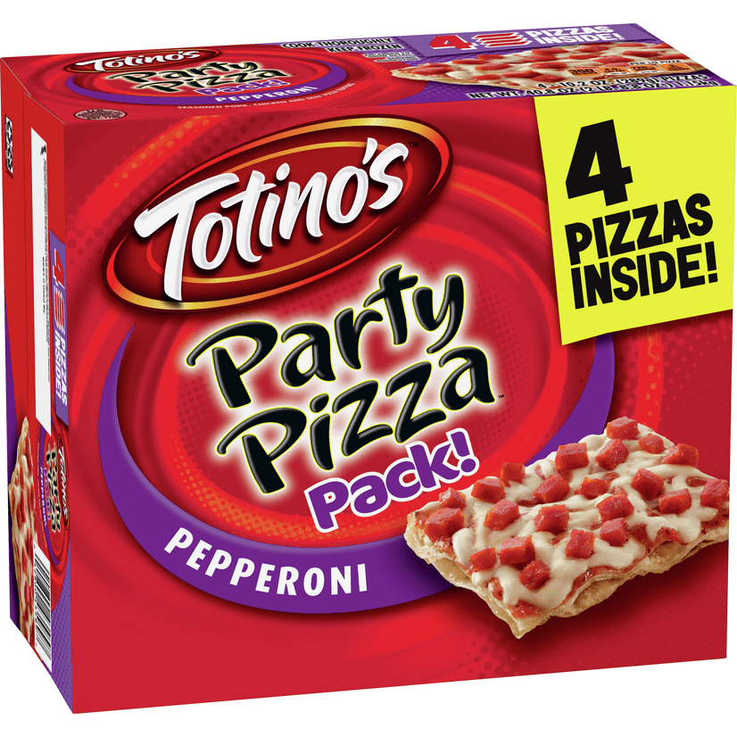 Totino's Pepperoni Party Pizza Pack! Frozen Pizza, 4 count - Walmart ...
