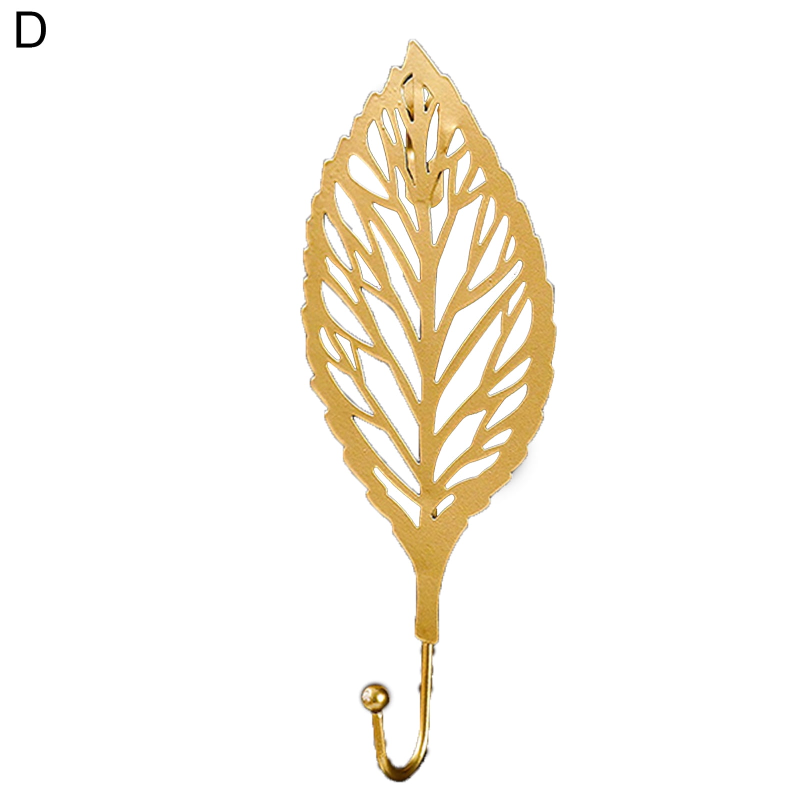 Anvazise Golden Metal Leaf Shape Hook Door Wall Wardrobe Clothes Bag ...