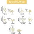 Leaf Charms Autum Tree Leaf Charms Hollow Filigree Leaves Pendants ...