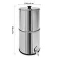 304 Stainless Steel Gravity Water Filter System - 2.25Gal Capacity ...