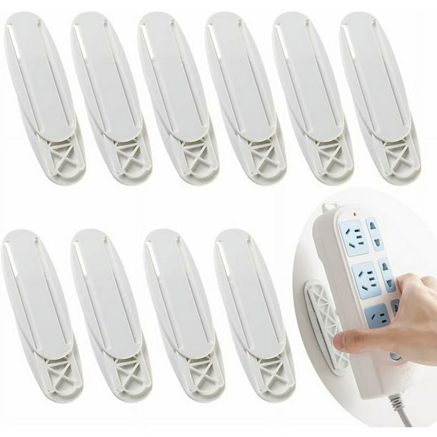 10 Pieces Wall Mount for Power Strip, Self Adhesive Power Strip Wall ...