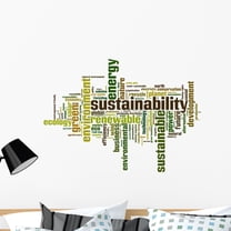 Sustainability Word Cloud Concept Wall Mural by Wallmonkeys Peel and ...