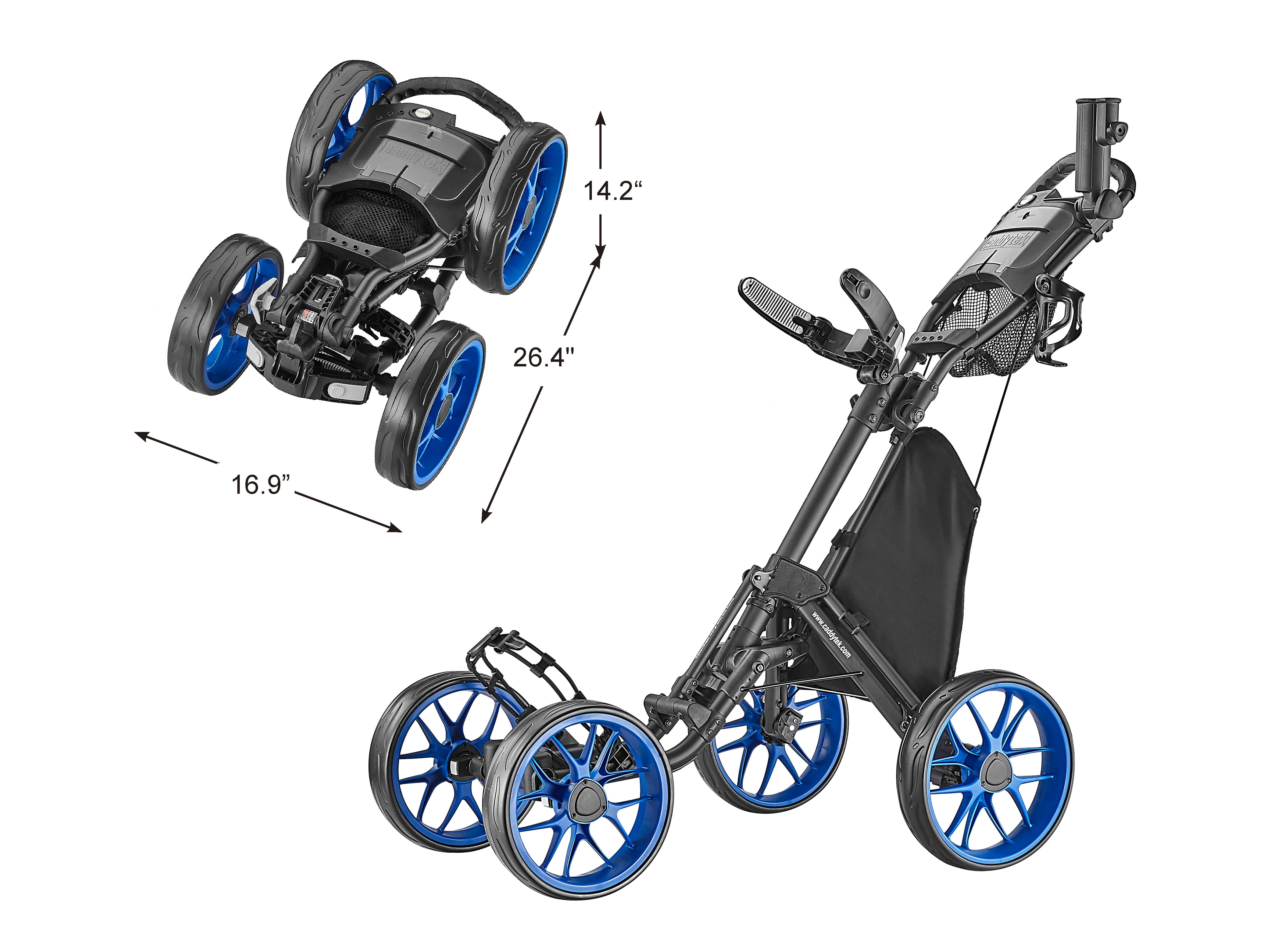 Caddytek CaddyCruiser ONE V8 Golf Push Cart, Blue - Walmart.com