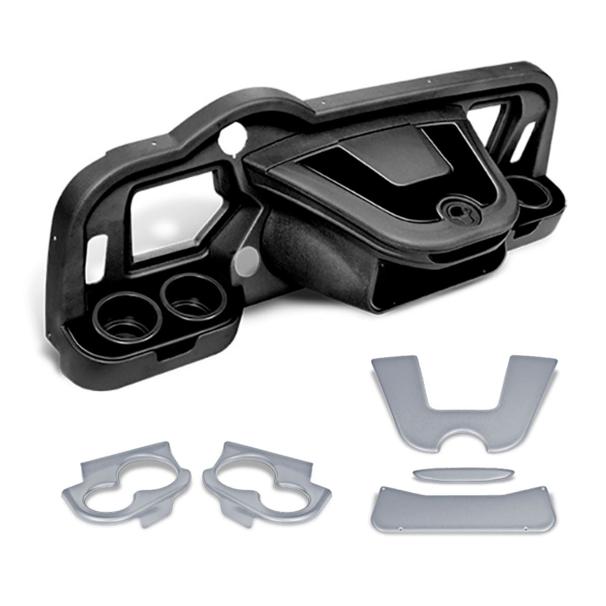 DoubleTake Black Sentry Golf Cart Dash with Silver Inserts for EZGO TXT ...