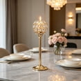 Handmade Crystal Metal Hollow Table Candlestick Decorative Ornament for ...